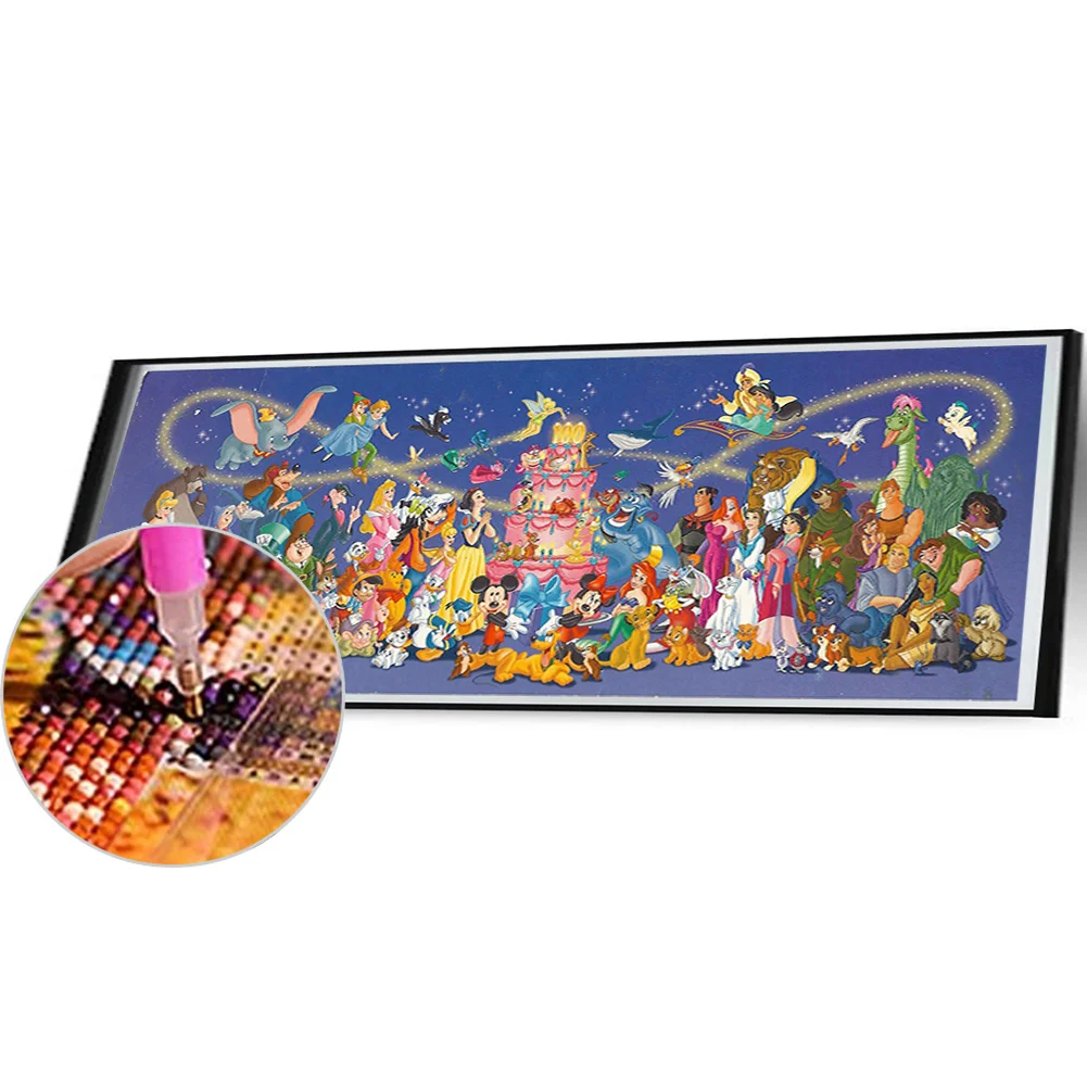(Große Größe) Disney-Figuren – Voll rund Diamond Painting 80*30 – wolke